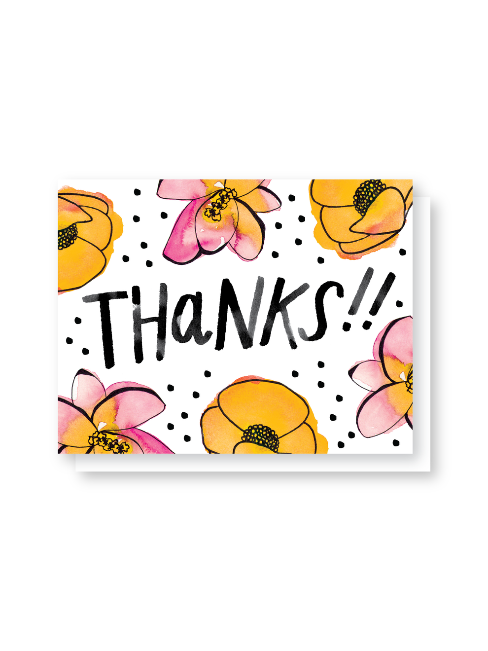 Thanks Flowers Card – Handzy Shop + Studio