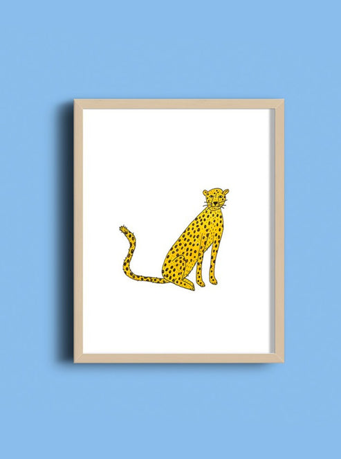 Cheetah Art Print – Handzy Shop + Studio